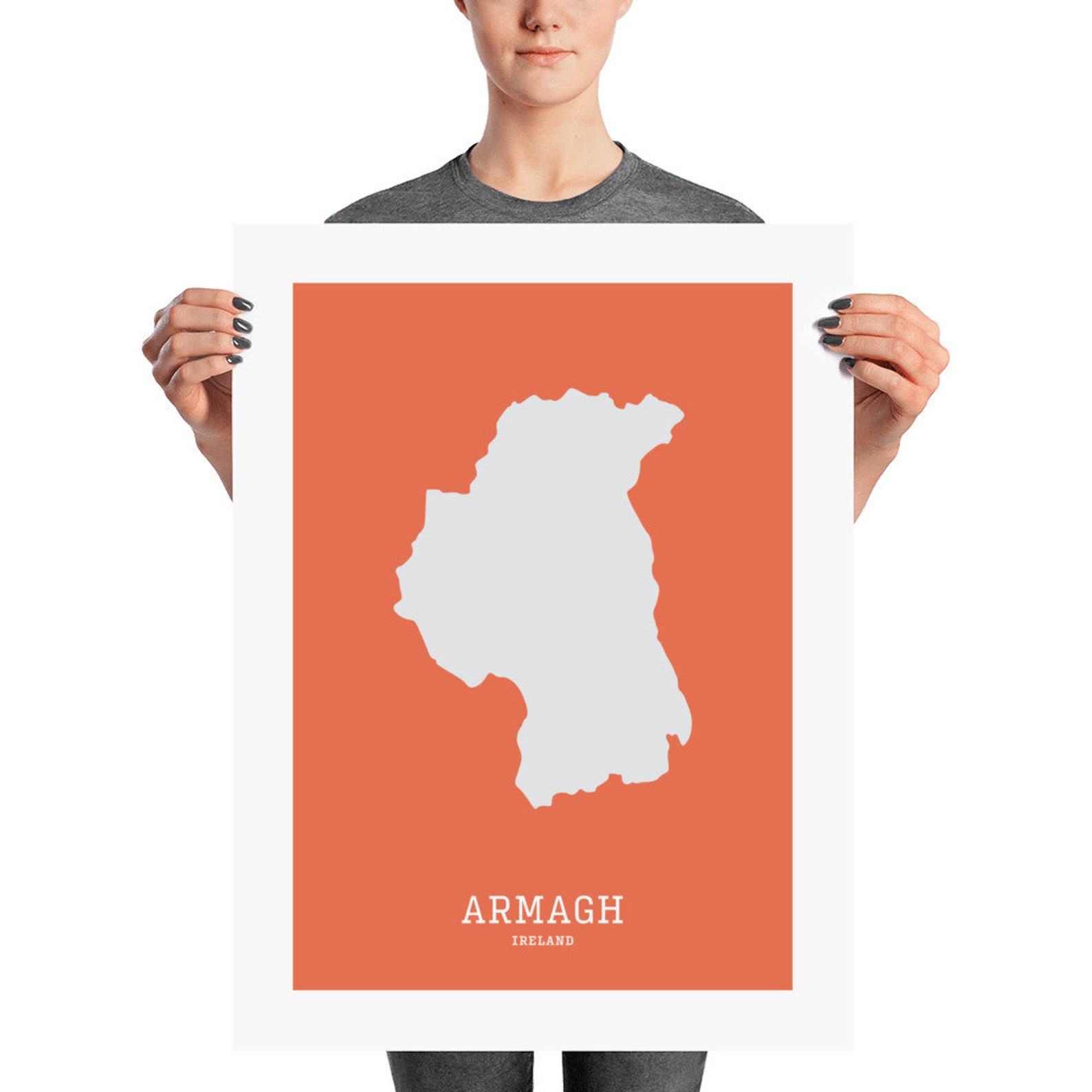 Armagh Map Print // Map of Armagh Print // Armagh Art Print // Armagh ...