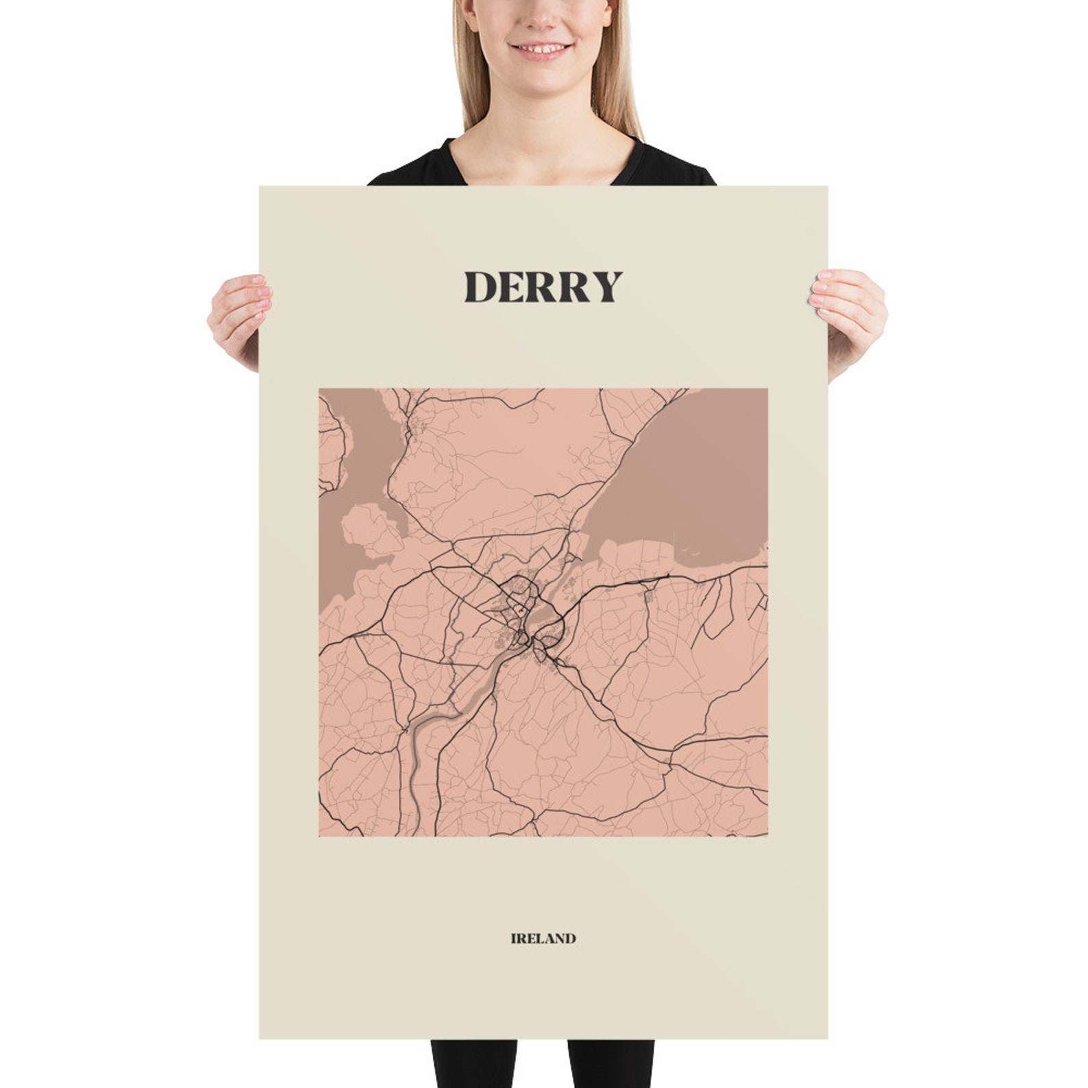 Derry Map Print // Map of Derry Print // Derry City // Derry - Etsy
