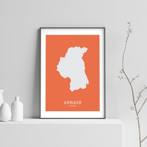 Armagh Map Print // Map of Armagh Print // Armagh Art Print // Armagh ...