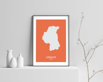 Armagh Map Print // Map of Armagh Print // Armagh Art Print // | Etsy