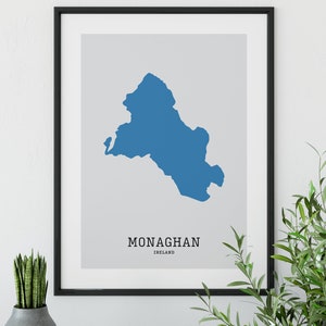 Monaghan Map Print // Map of Monaghan Print // Monaghan Art Print ...