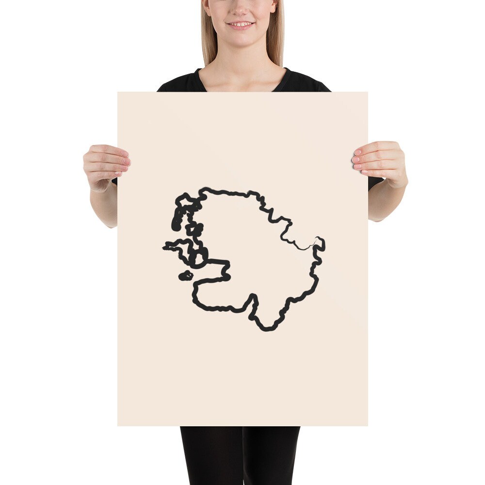 Mayo Art Print // Map of Mayo Print // County Mayo // Mayo Map // Mayo ...