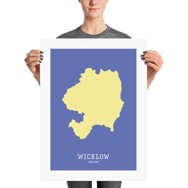 Wicklow Map Print, Modern Irish Wall Art - Etsy