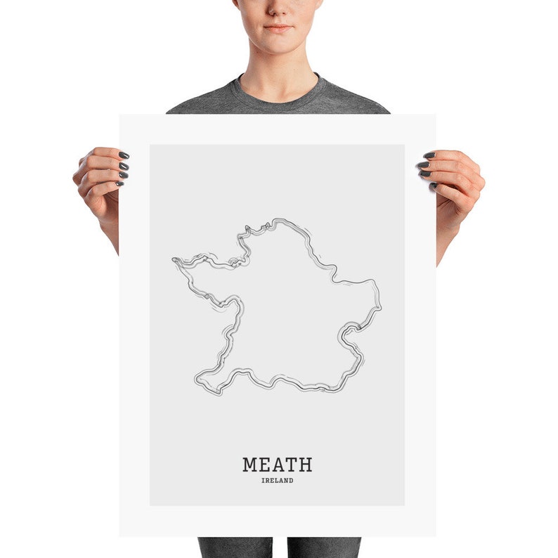 Map Line Art County Meath Map Ireland Map Print Minimal - Etsy