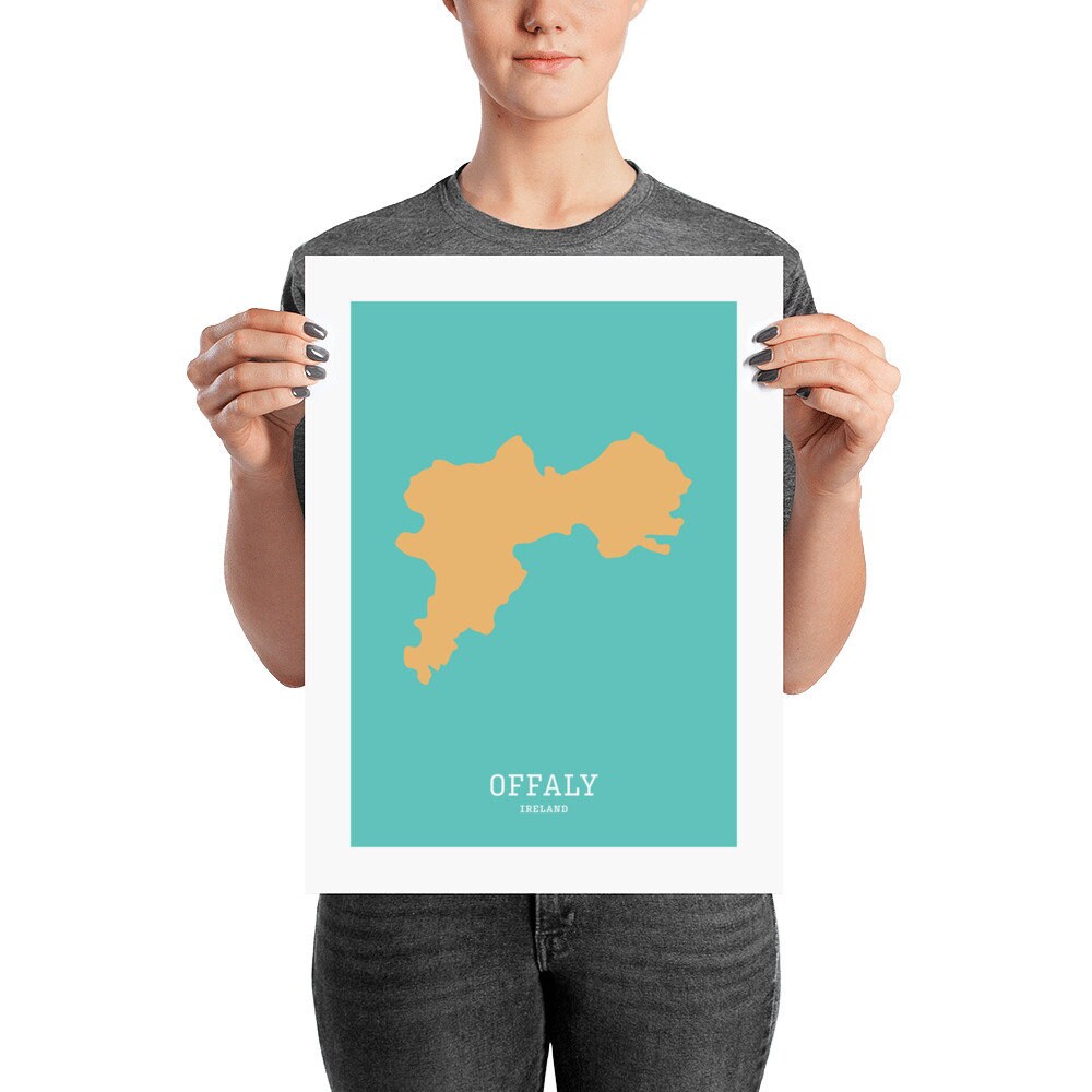 Offaly Map Print // Map of Offaly Print // Offaly Art Print // Offaly ...