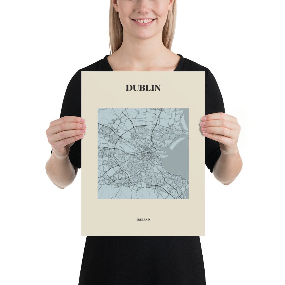 Dublin Map Print // Map of Dublin Print // Dublin City // - Etsy