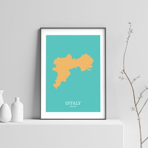 Offaly Map Print // Map of Offaly Print // Offaly Art Print // Offaly ...