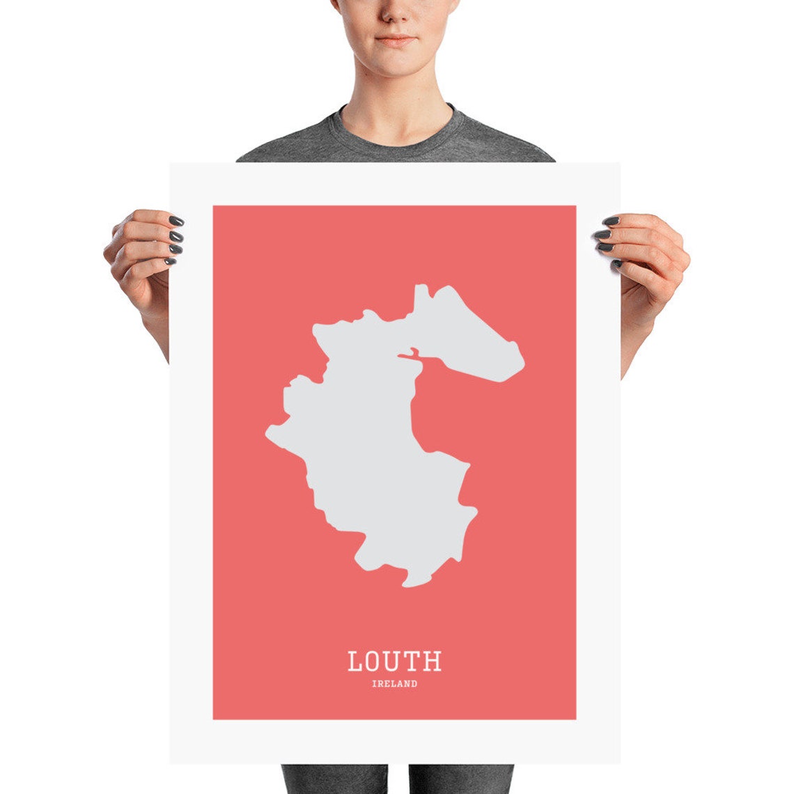 Louth Map Print // Map of Louth Print // Louth Art Print // Louth Map ...