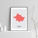 Tyrone Map Print // Map of Tyrone Print // Tyrone Art Print // Tyrone ...