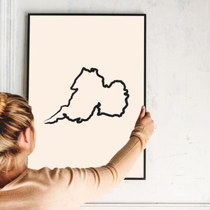 Clare Art Print // Map of Clare Print // County Clare // Clare Map ...