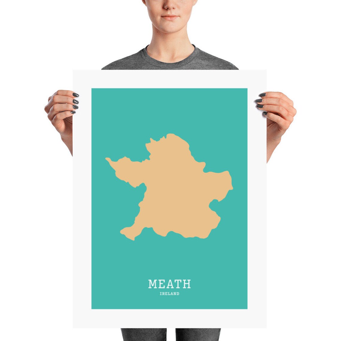 Meath Map Print // Map of Meath Print // Meath Art Print // - Etsy