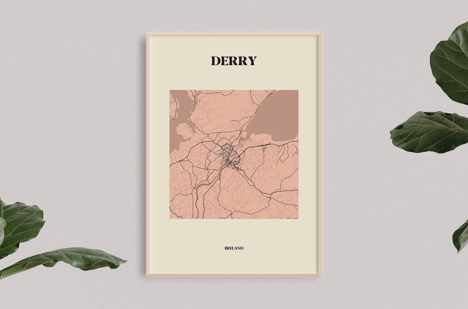 Derry Map Print // Map of Derry Print // Derry City // Derry Map ...