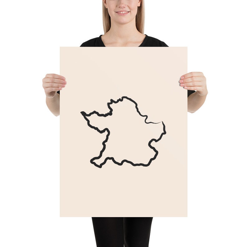Meath Art Print // Map of Meath Print // County Meath // Meath Map ...