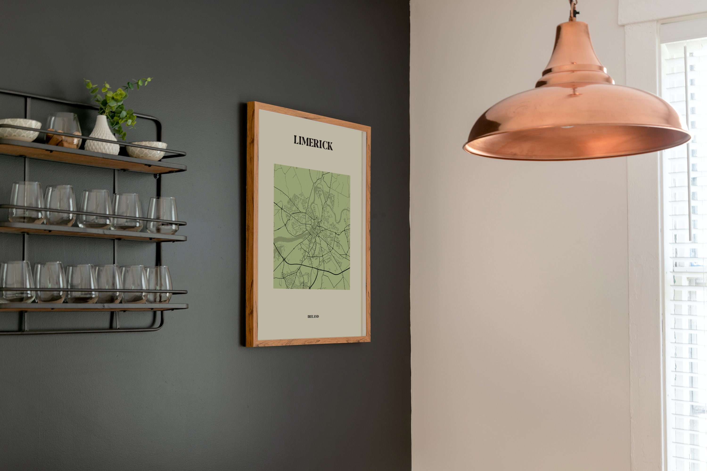 Limerick Map Print // Map of Limerick Print // Limerick City - Etsy