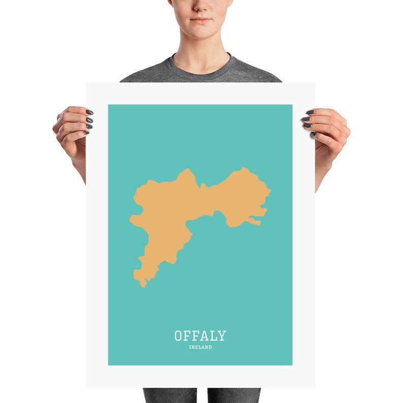 Offaly Map Print // Map of Offaly Print // Offaly Art Print // Offaly ...