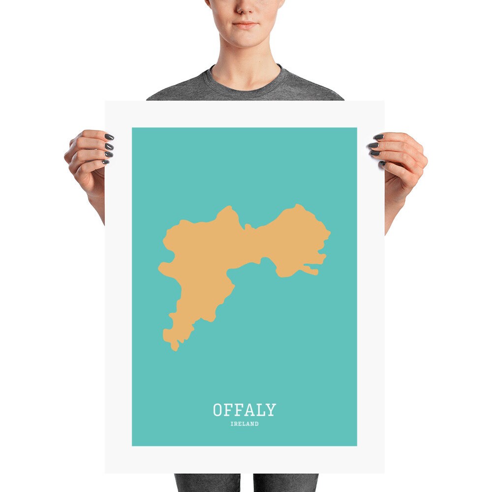 Offaly Map Print // Map of Offaly Print // Offaly Art Print // Offaly ...