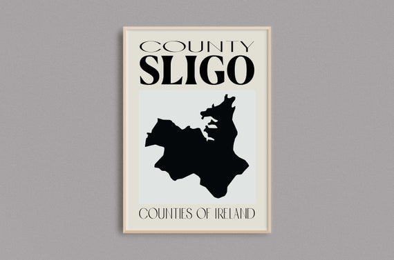 County Sligo Map Ireland Map Print Counties of Ireland | Etsy