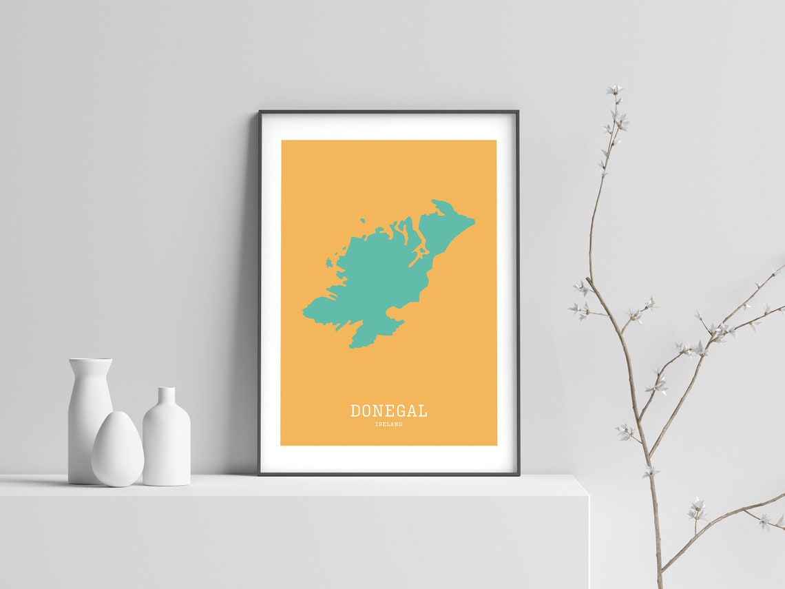 Donegal Map Print // Map of Donegal Print // Donegal Art Print ...