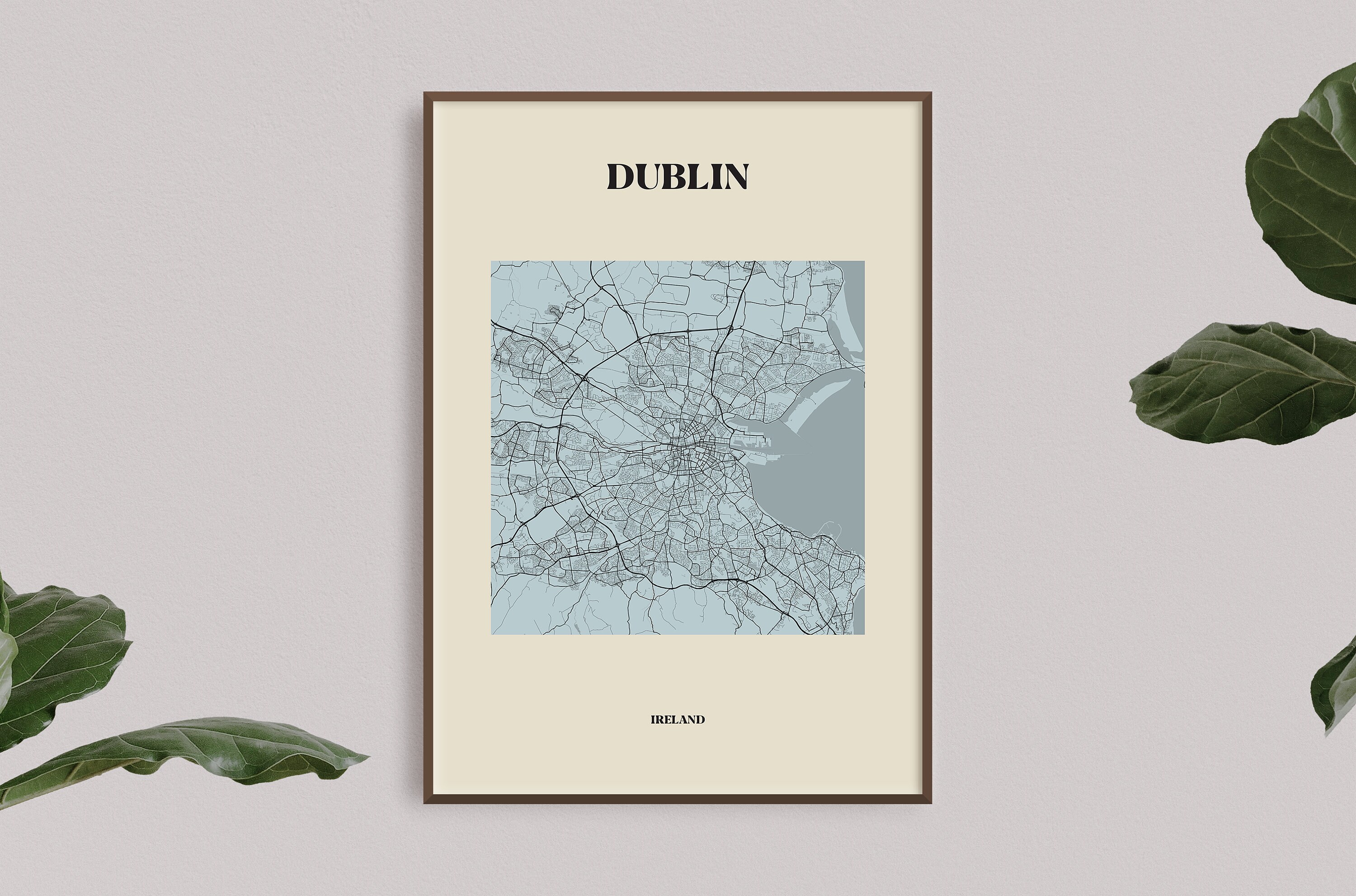 Dublin Map Print // Map of Dublin Print // Dublin City // Dublin Map ...