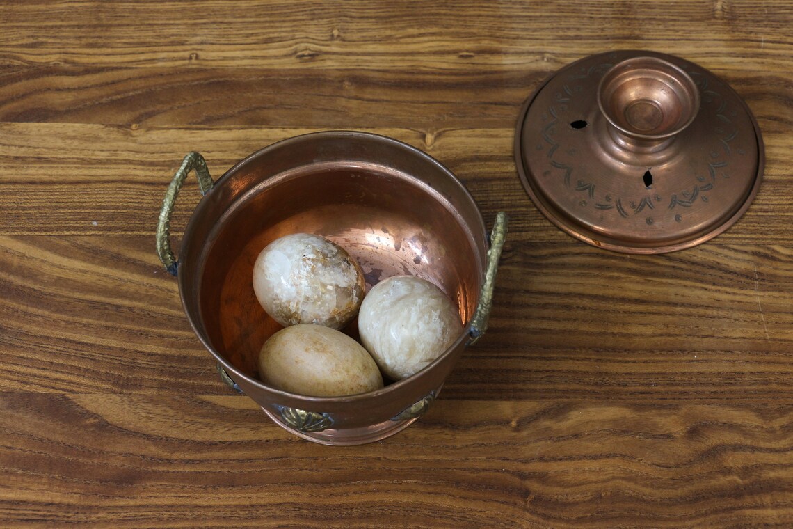 Antique Copper Candy Bowl With Lid French Copper Sugar Bowl | Etsy