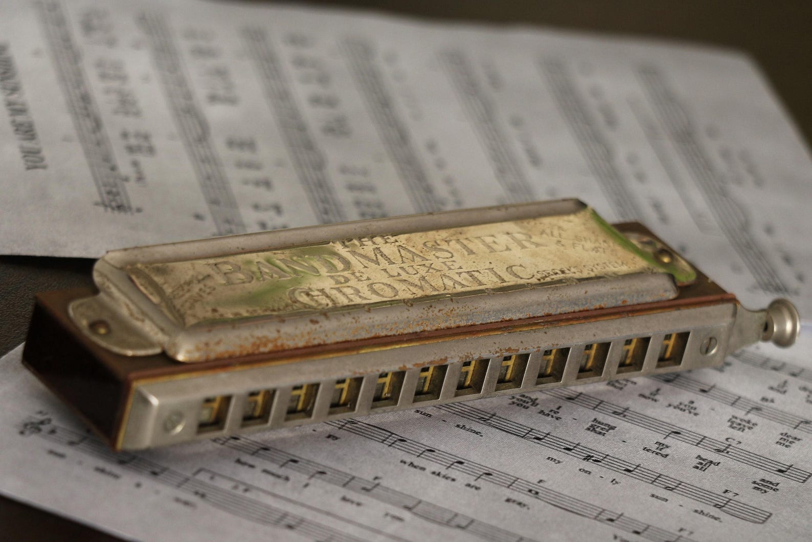 Vintage Harmonica - the Bandmaster De Luxe Harmonica C. German ...