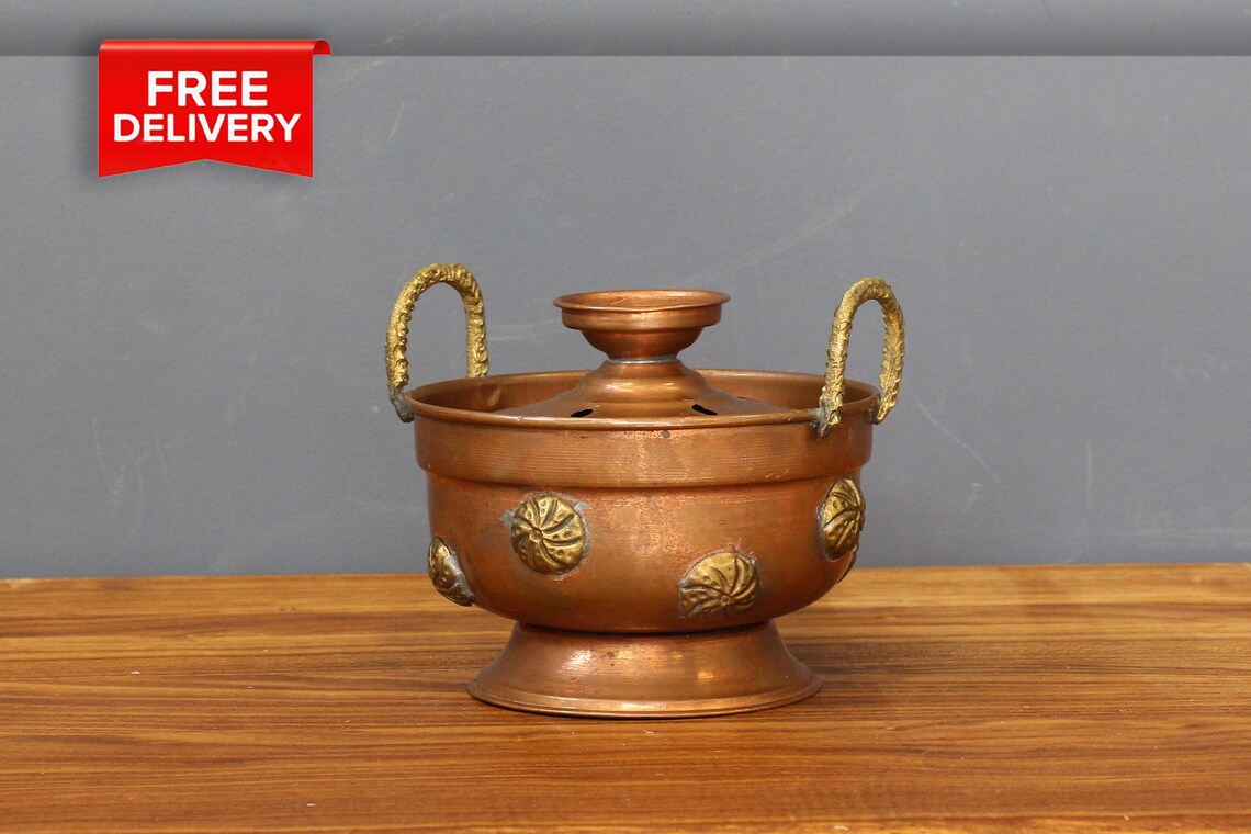 Antique Copper Candy Bowl With Lid French Copper Sugar Bowl | Etsy