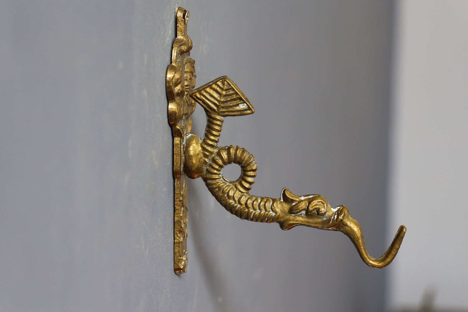 Brass Ornate Wall Hook Bronze Snake Wall Hanger Brass Dragon - Etsy