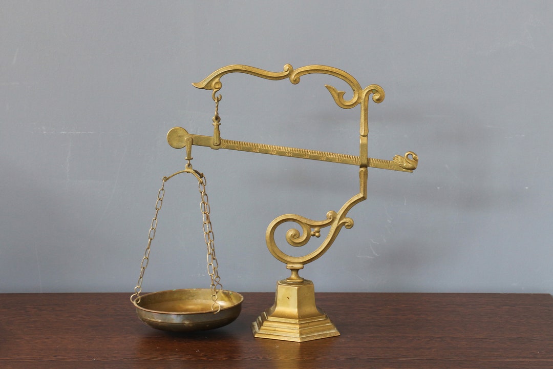 Antique Brass Balance Scale Vintage Collectable Scale Large - Etsy