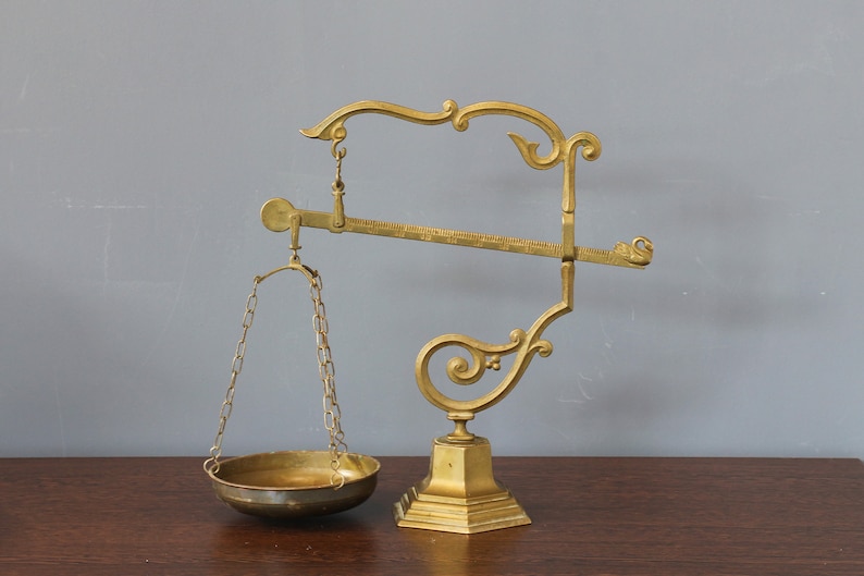Antique Brass Balance Scale Vintage Collectable Scale Large - Etsy