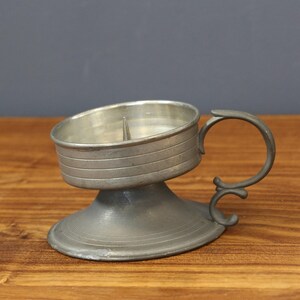 Vintage Pewter Chamber Candle Holder With Handle, Frieling Zinn Germany ...