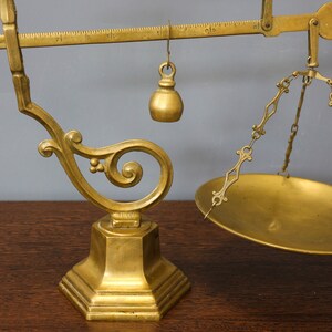 Antique Brass Balance Scale, Vintage Collectable Scale, Large Brass ...