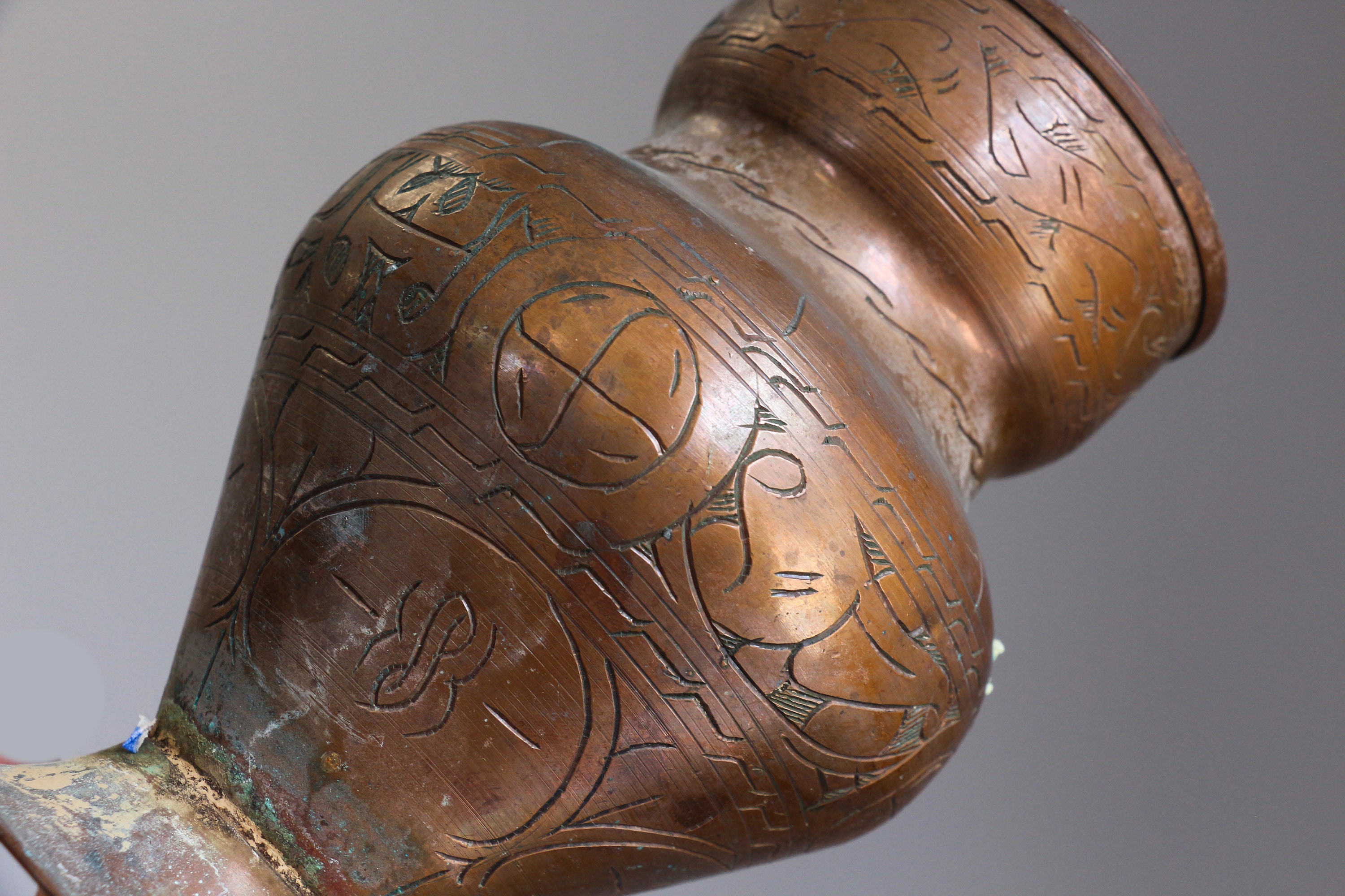 Antique Copper Egypt Urn Ancient Copper Vessel With Engraved | Etsy