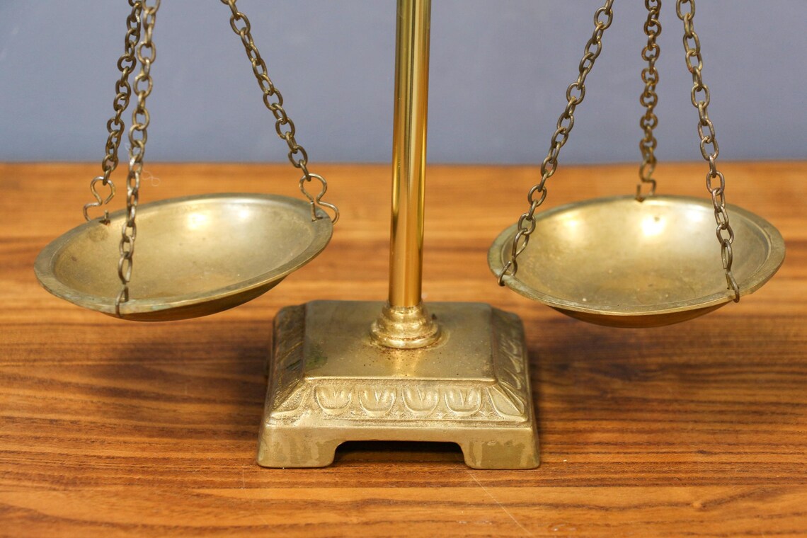 Brass Scale of Justice, Law Office Decor, Elegant Home Decor, Brass ...