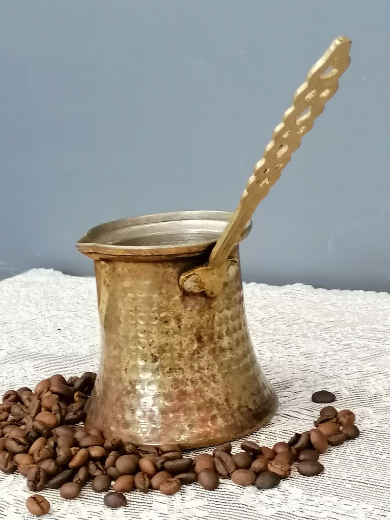 Vintage Copper Turkish Coffee Pot Hammered Copper Cezve With - Etsy