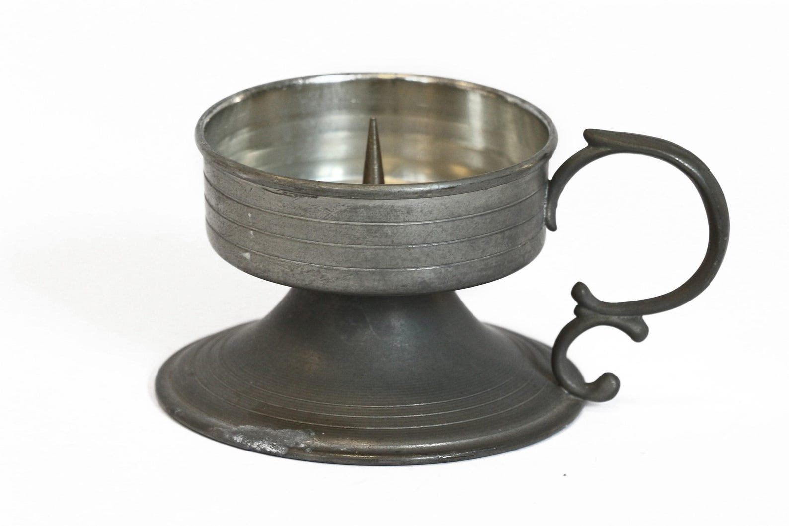Vintage Pewter Chamber Candle Holder With Handle, Frieling Zinn Germany ...