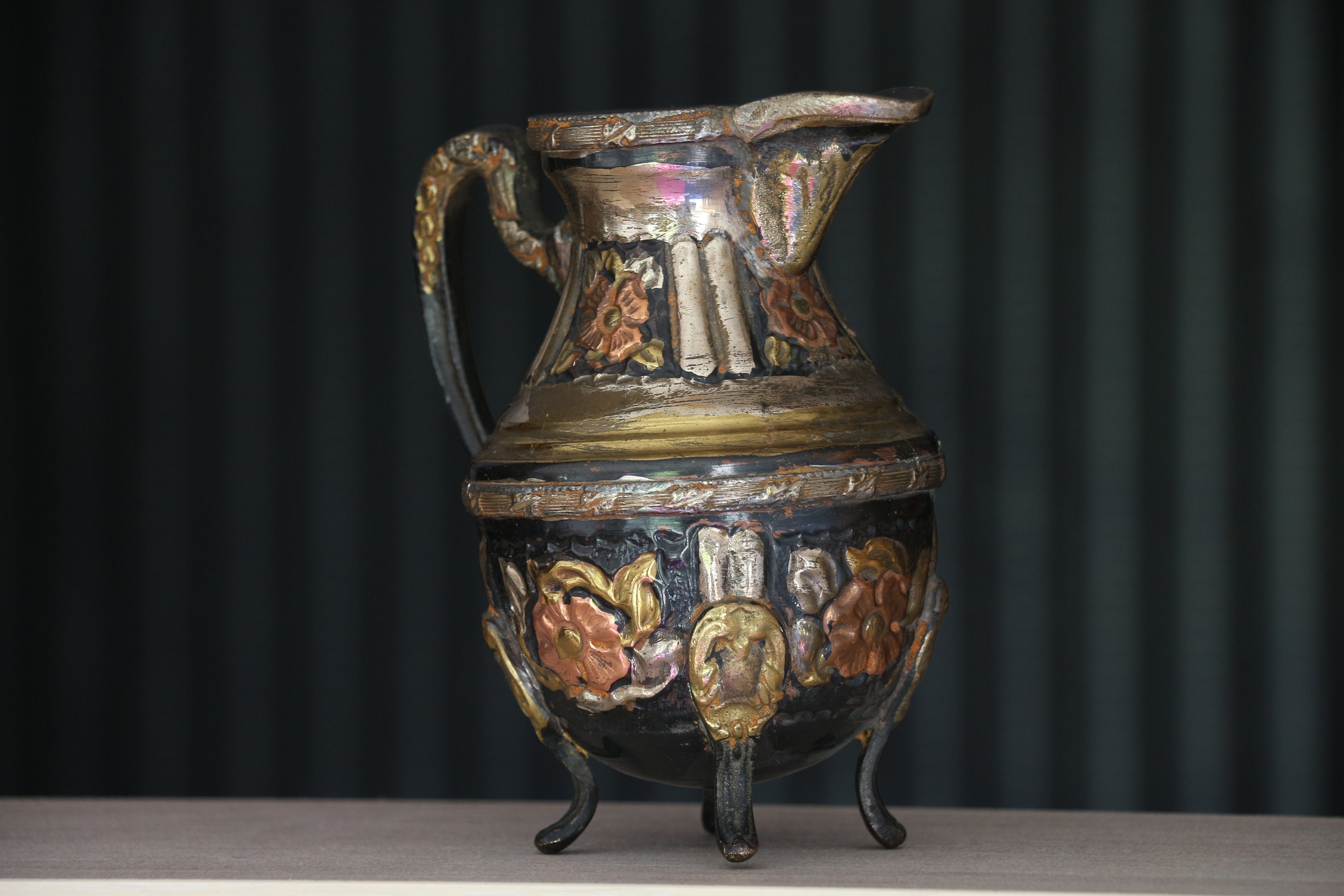Antique Bronze Cream Jug Silver Milk Pot Mercury Gilded - Etsy