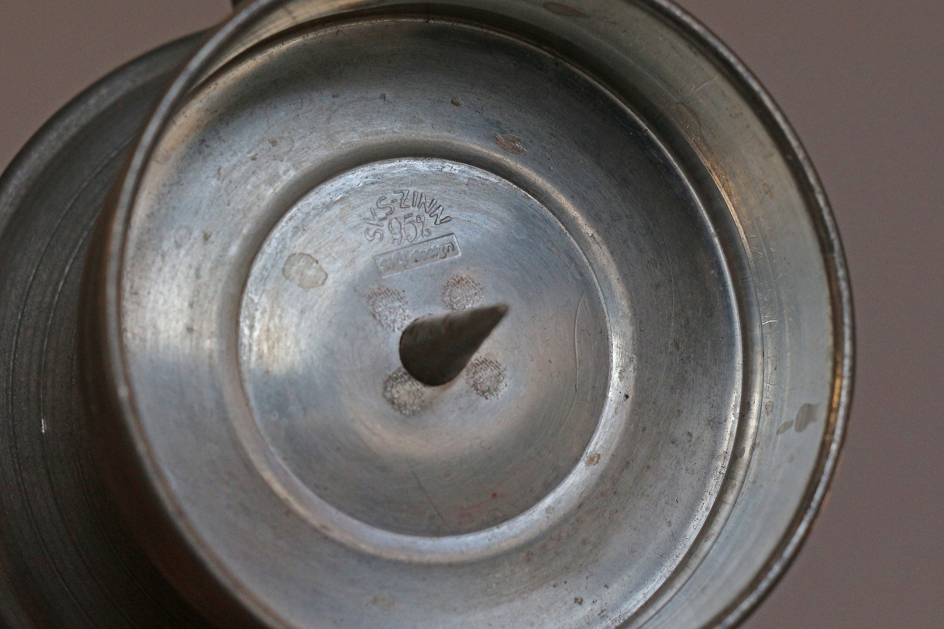 Vintage Pewter Chamber Candle Holder With Handle Frieling - Etsy