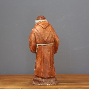 Vintage Wood German Monk Statue Drinking Wine, A Wood-carved Statue of ...