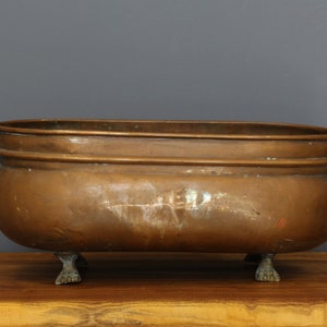 Antique Copper Planter. Oval Bowl Jardinière. Lions Head - Etsy