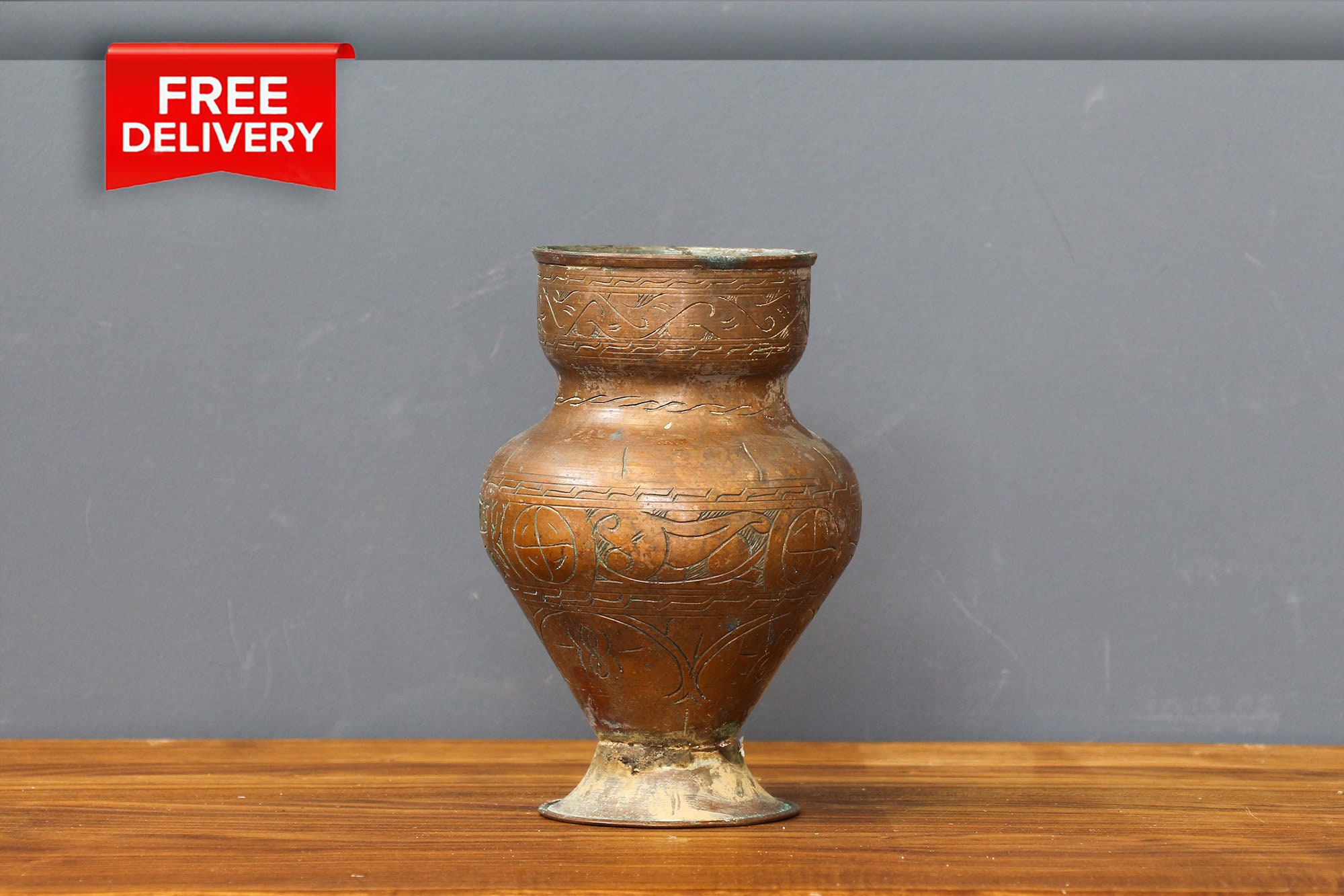 Antique Copper Egypt Urn Ancient Copper Vessel With Engraved | Etsy