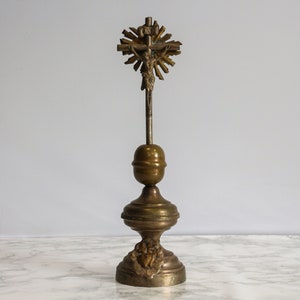 INRI Copper Standing Crucifix, French Religious Jesus Cross, Ancient ...