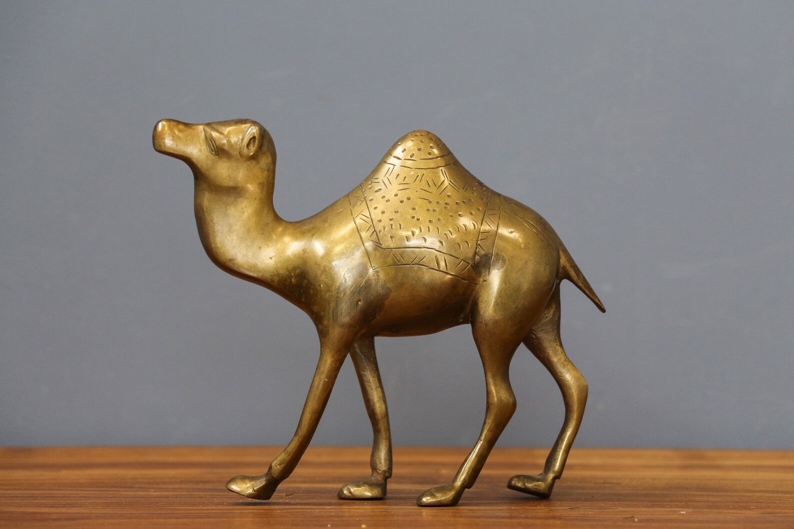 Vintage Brass Figurine Etched Camel Engraved Animal Statue - Etsy