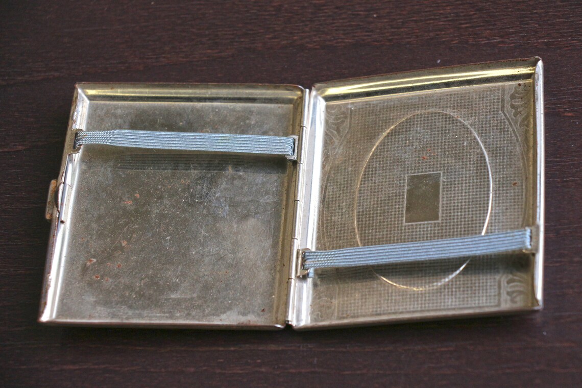 Antique German Cigarette Case / Art Deco Silverplated - Etsy