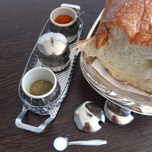 Vintage Condiment Serving Spice Bowil Set With Tray and Spoons, Mini ...