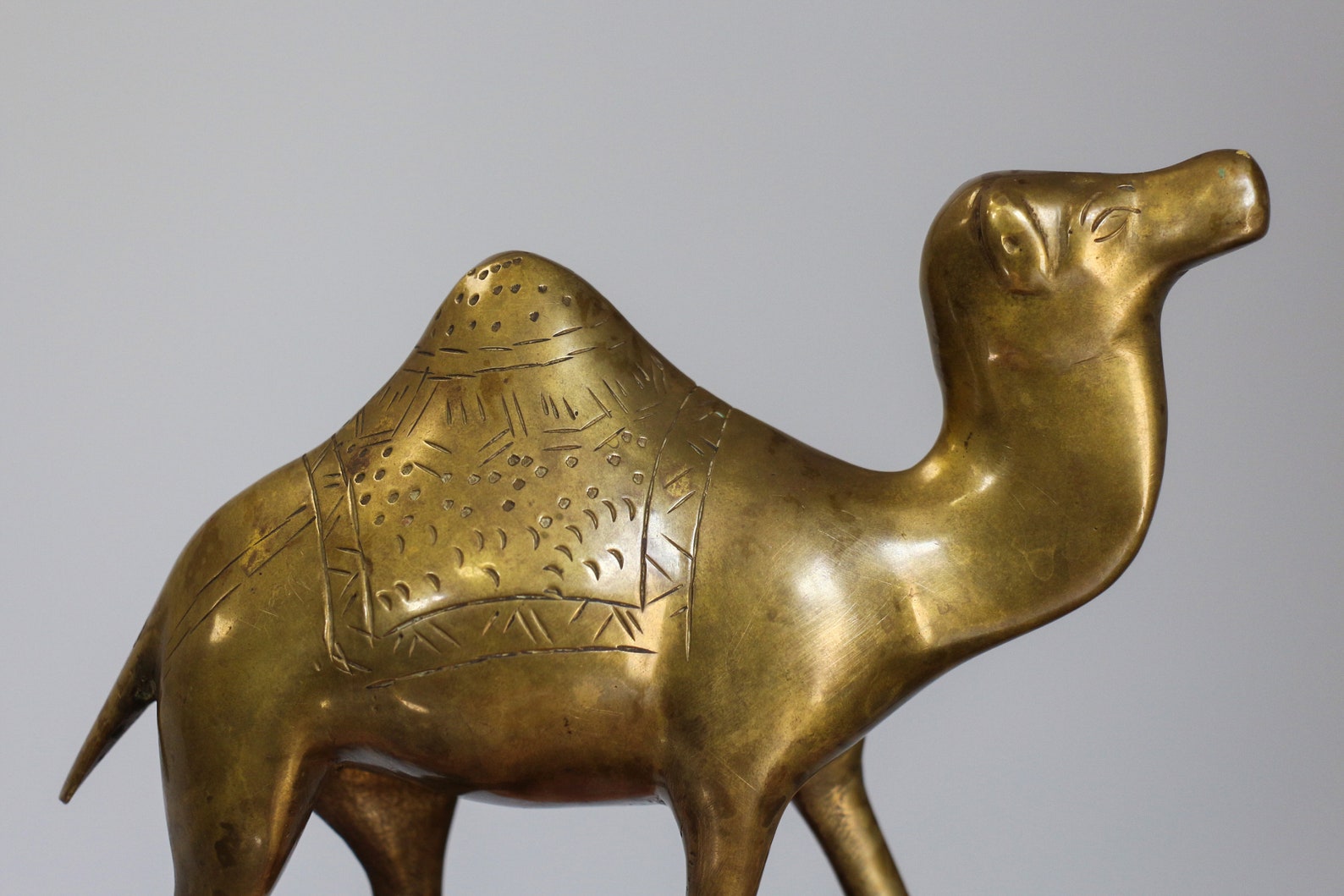 Vintage Brass Figurine Etched Camel Engraved Animal Statue - Etsy