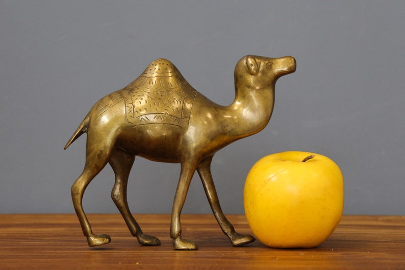 Vintage Brass Figurine Etched Camel Engraved Animal Statue - Etsy