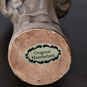 Vintage Wood German monk statue drinking wine A wood carved | Etsy