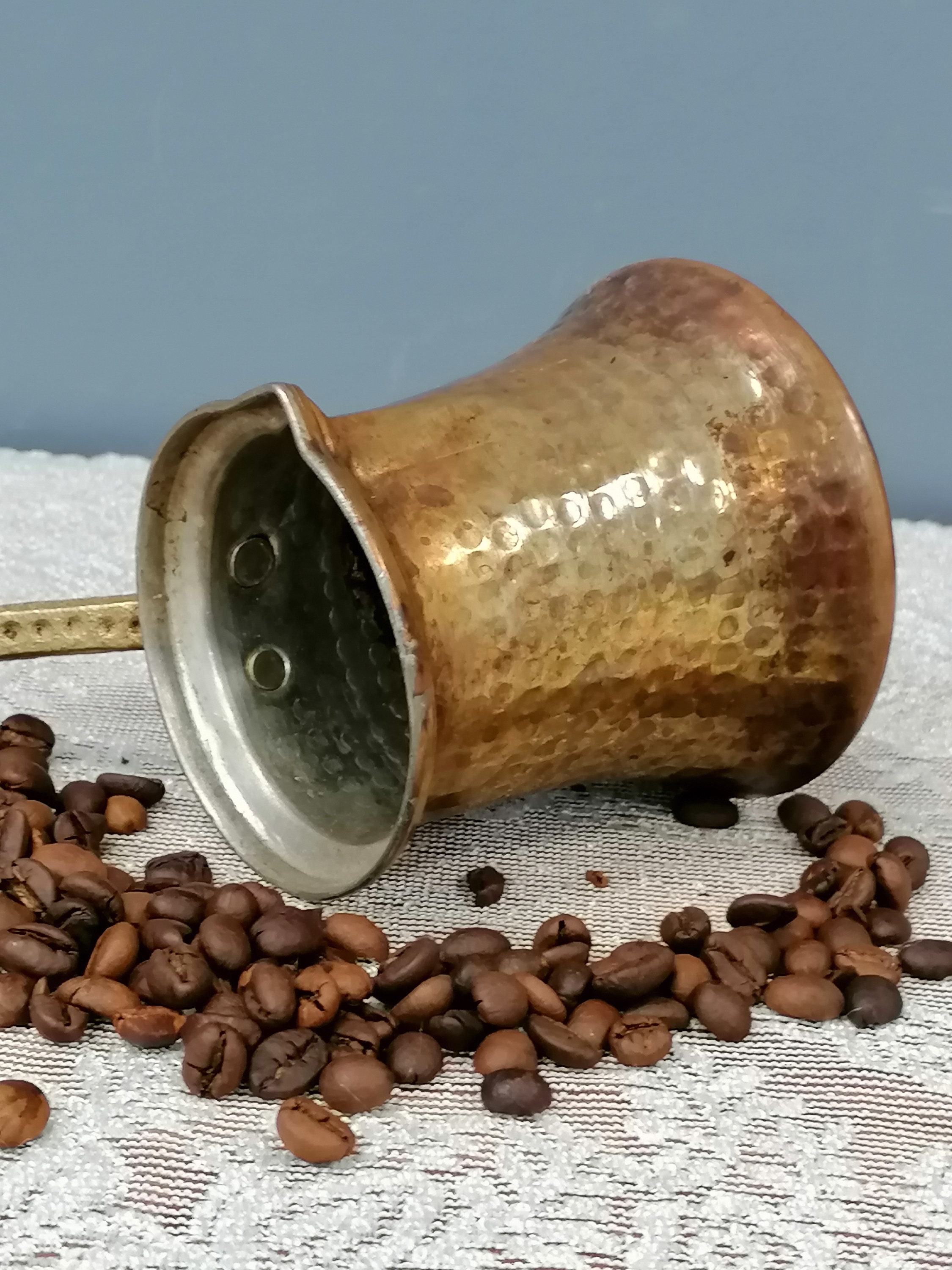 Vintage Copper Turkish Coffee Pot Hammered Copper Cezve With - Etsy