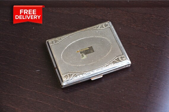 Antique German Cigarette Case / Art Deco Silverplated - Etsy