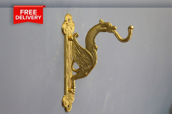Brass Ornate Griffin Wall Hook Bronze Phoenix Wall Hanger - Etsy